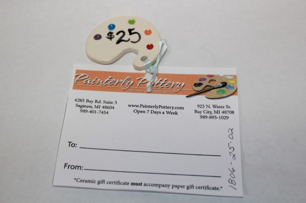 $25 Painterly Pottery Gift Certificate | Wildly Gourmet Dinner Silent ...