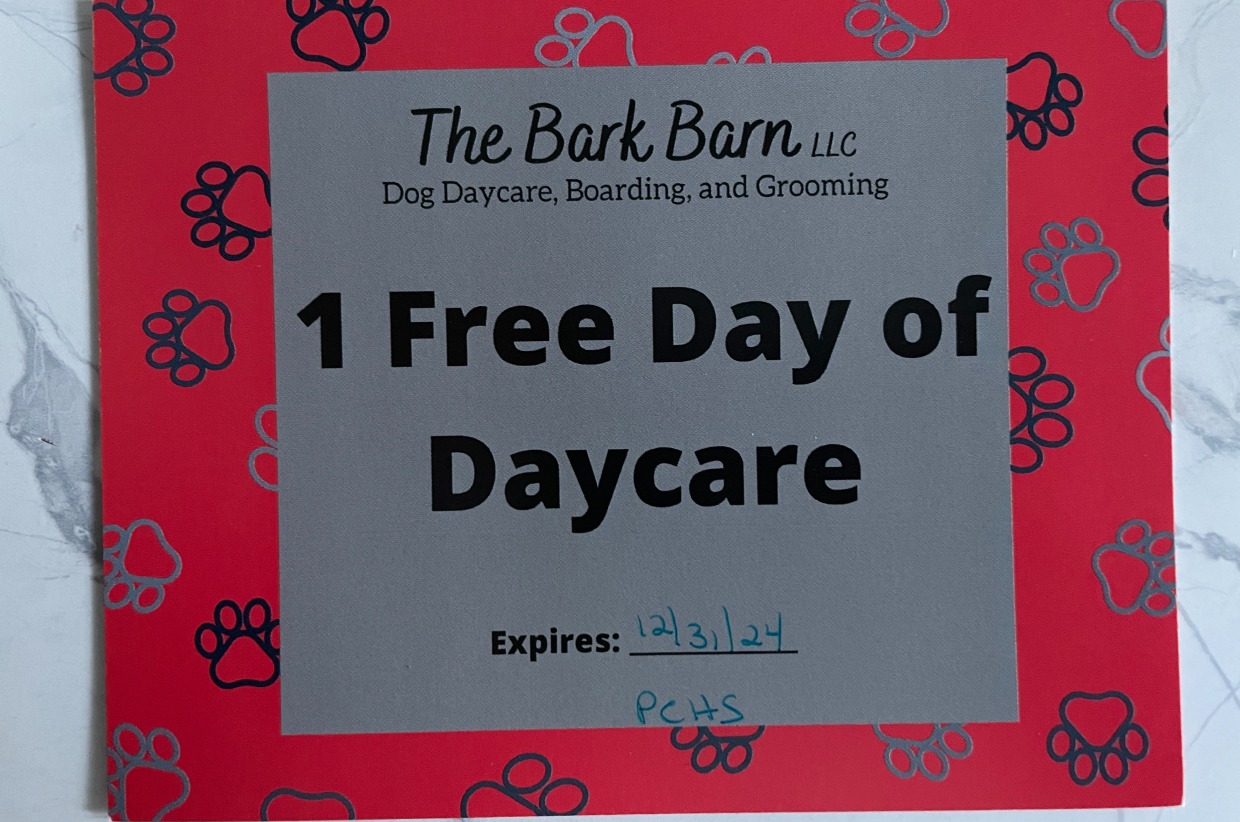 The Bark Barn- 1 Free Day of Doggy Daycare #1 | PCHS Share the Love ...