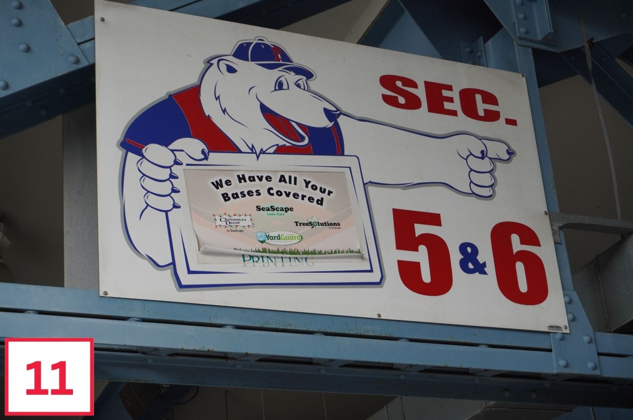 #11: Section 5 & 6 Sign SeaScape | McCoy Stadium Auction | City of ...