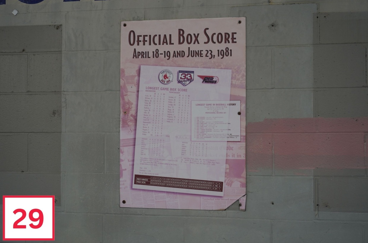 #29: Longest game in baseball history box score banner | McCoy Stadium ...