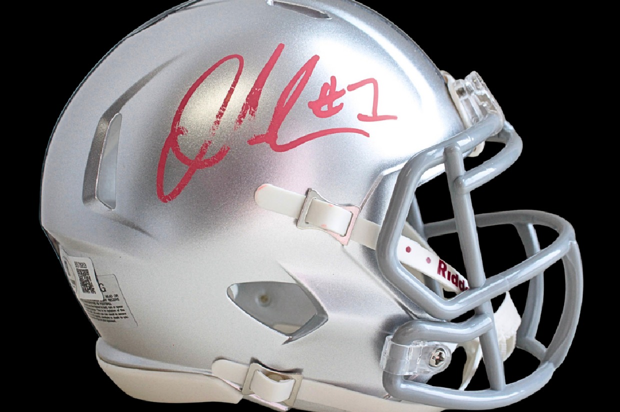 Quinshon Jackson Signed Ohio State Mini Helmet — 2025 Annual Evening of ...