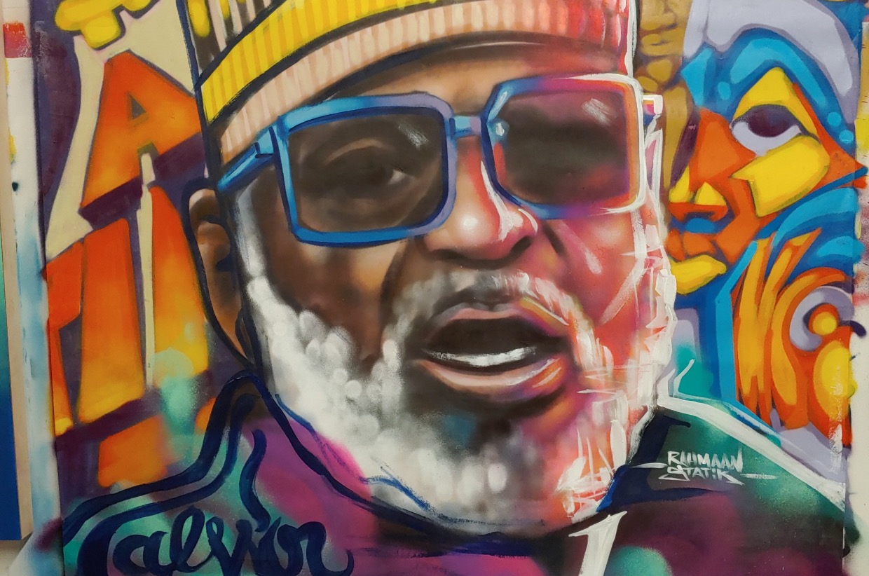 "Calvin Jones" by Rahmaan Statik (detail) — "A Time to Unite" — Chicago ...