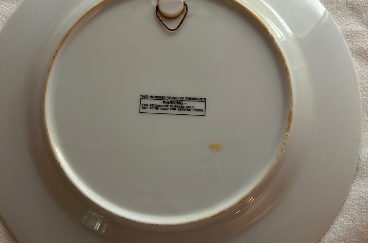 Jimmy Carter Plate | WASHINGTON CO AR AUCTION 2024 | Washington County ...