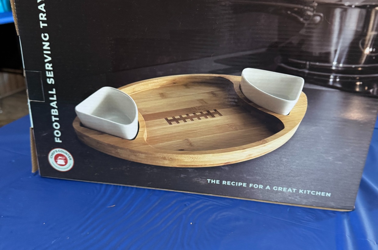 Chef's Counter Football Serving Tray | Karnawal Silent Auction 2025 ...