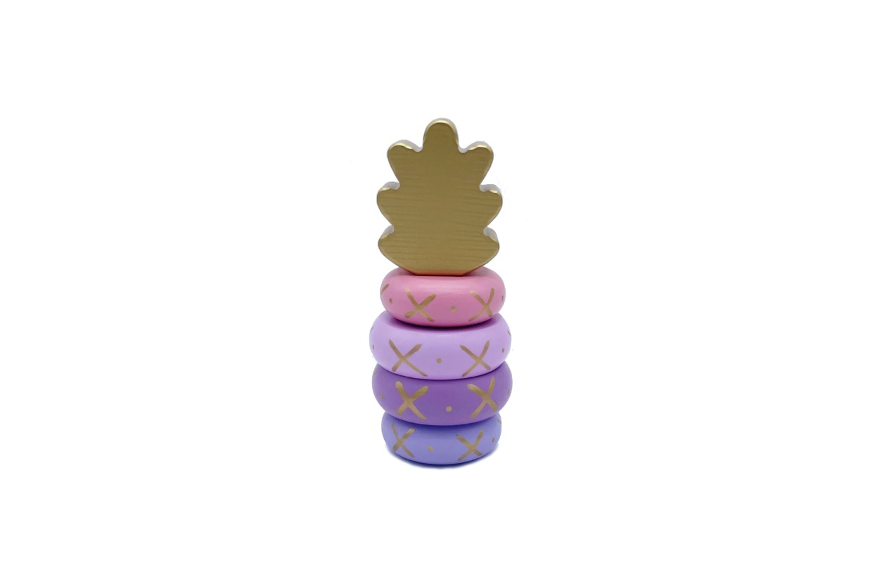 Keiki Kaukau Pink Pineapple Stacking Toy | KSM Ho'olaule'a Auction 2025 ...