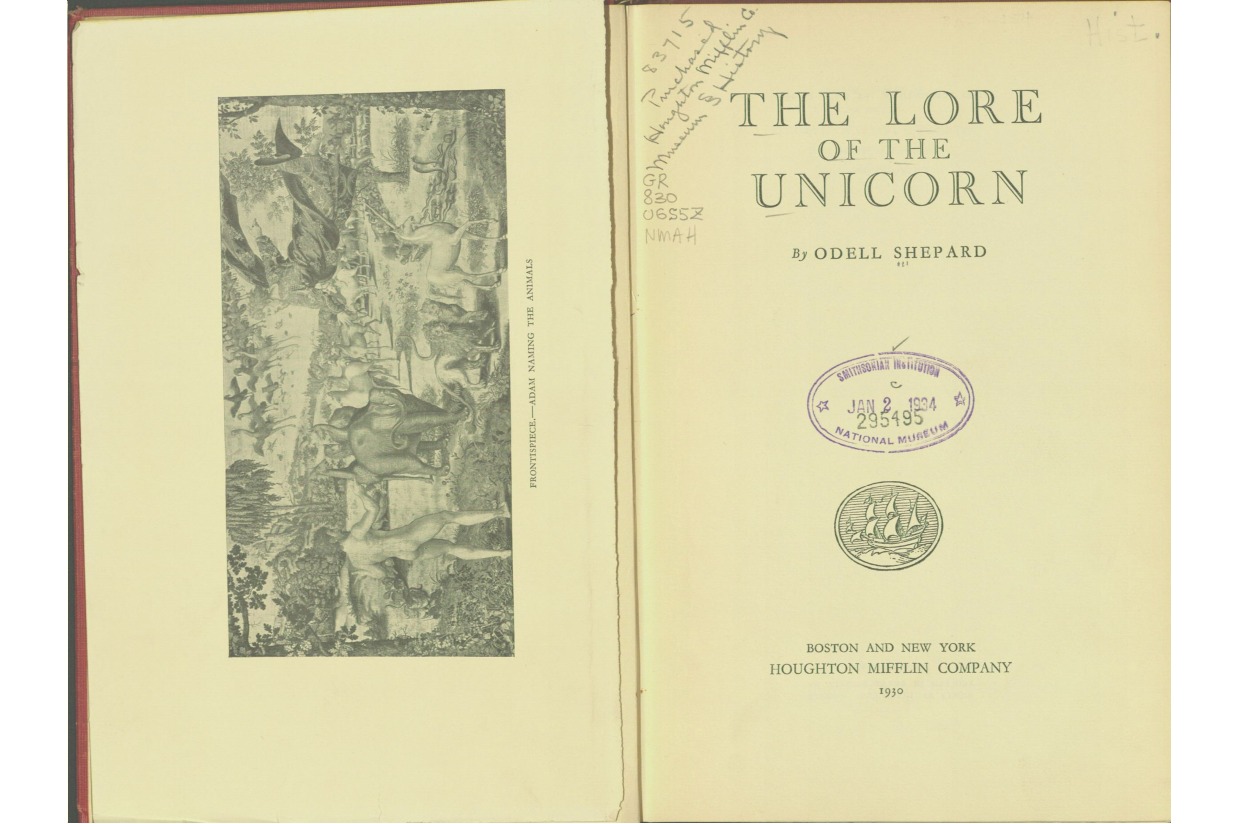 Lore of the Unicorn | Adopt-a-Book Salons | Smithsonian Libraries and ...