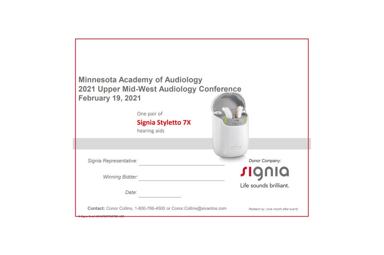 Signia Styletto 7X hearing aids | Gloria Gross Silent Auction ...