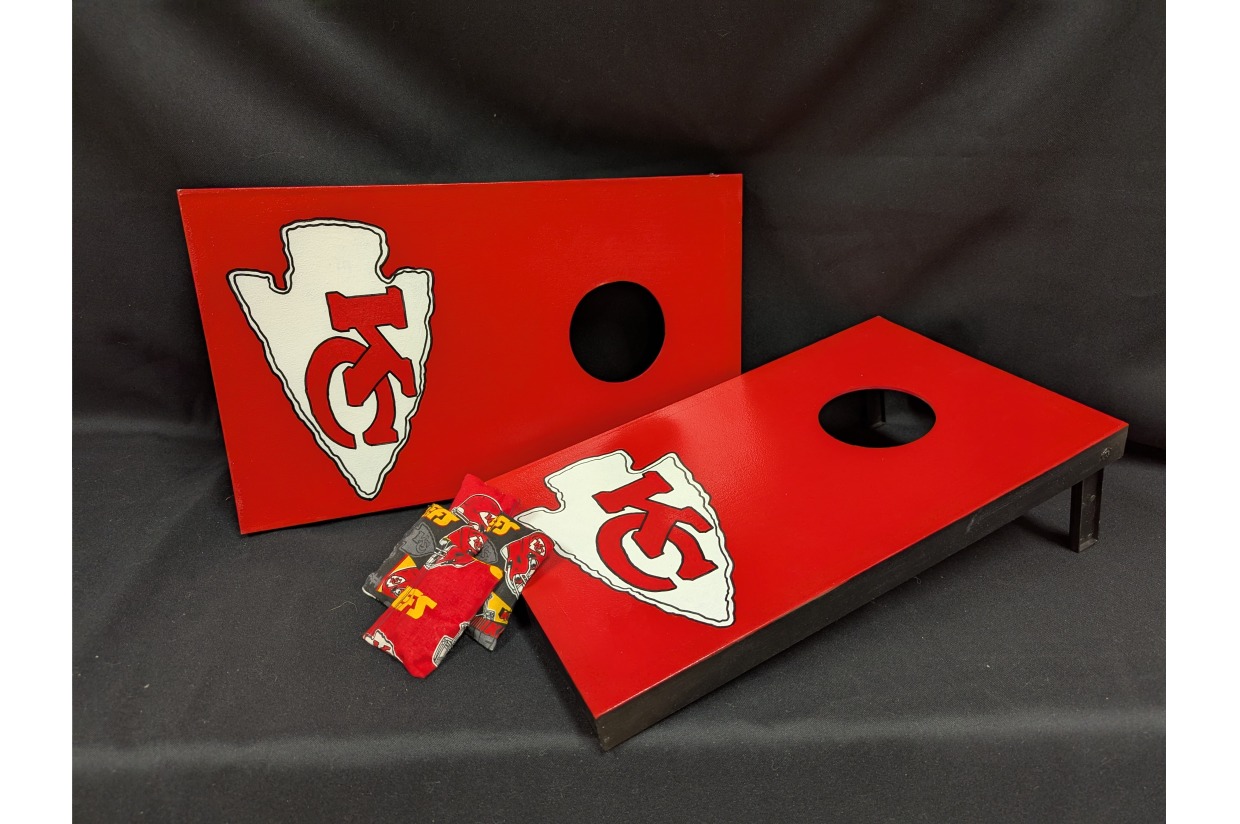 Miniature Corn Hole Boards / Chiefs Themed | EFOZ Online ROUNDUP ...