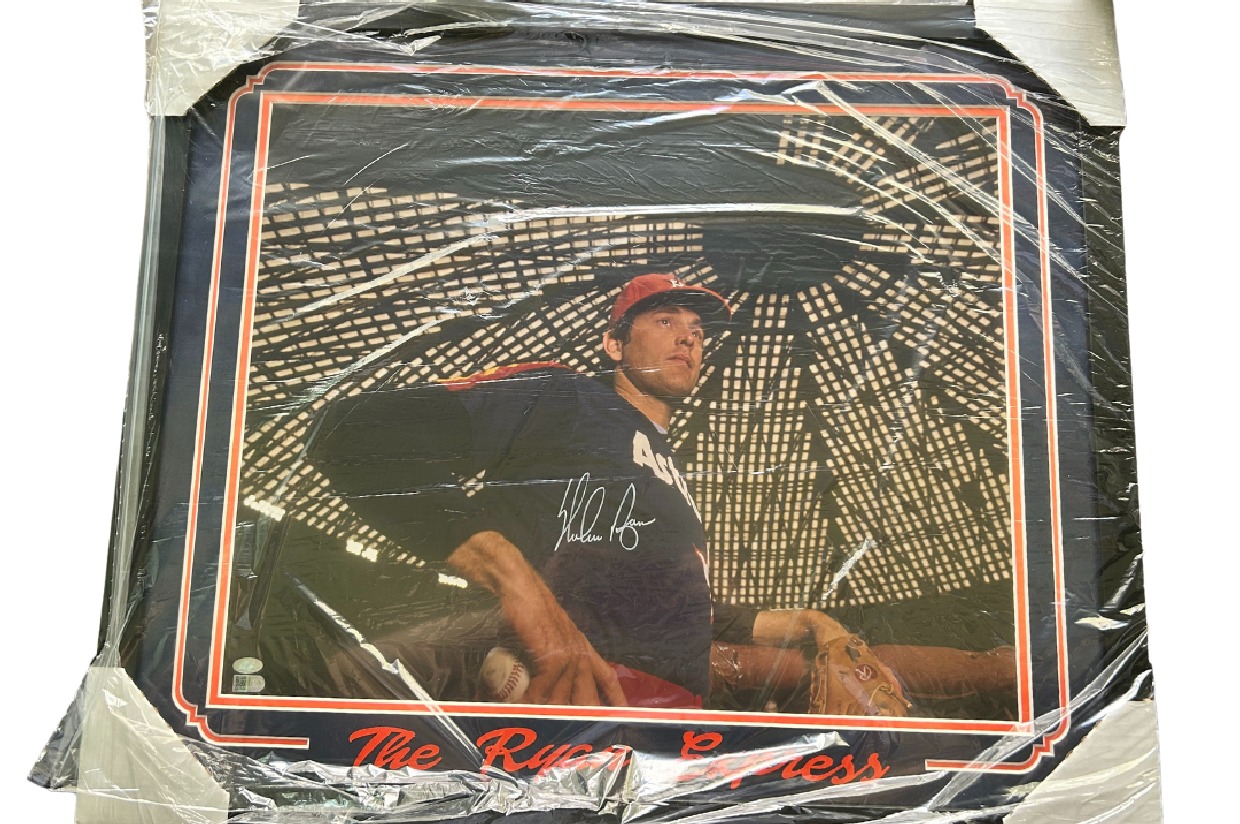 Nolan Ryan signed & framed photo | MLS Little Lambs Scholarship Fund ...