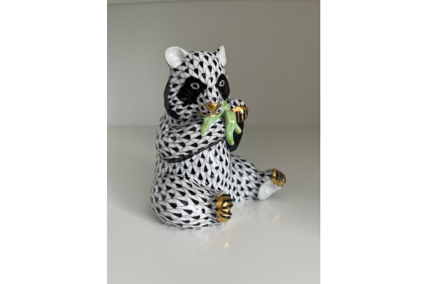 Herend Panda Bear with Banana Figurine ($705 value) | New Mexico ...