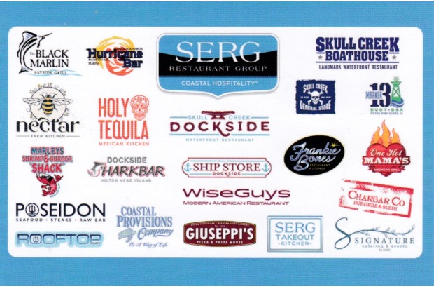 Two $25 Gift cards to Serg Group | 7th Annual Bluffton Kiwanis Online Auction | Kiwanis Club of ...