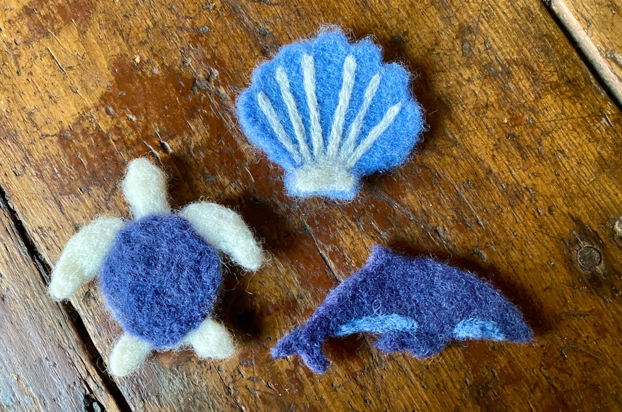 Needle Felted Sea Animals (Set of Three): Blue | Ocean Art Festival and ...