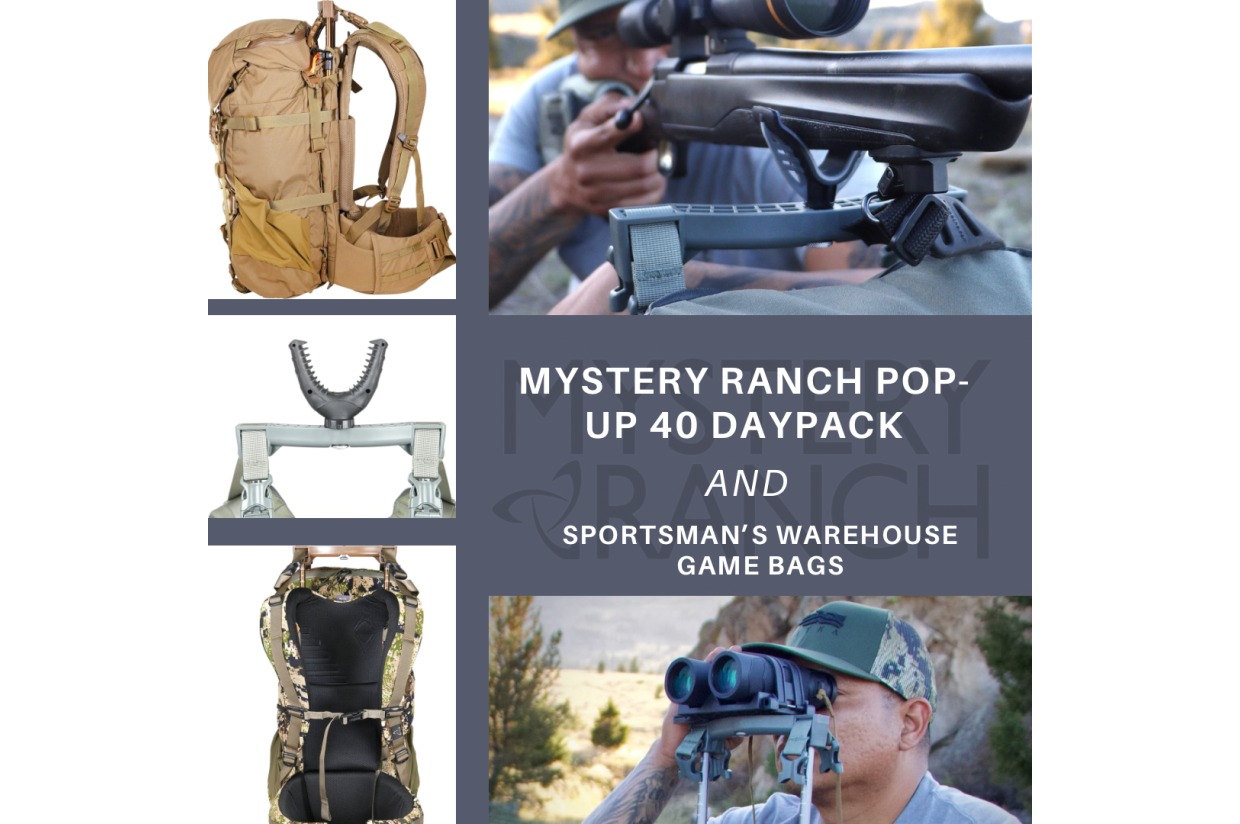 Mystery Ranch Pop-up 40 daypack and Sportsman's Warehouse game bags ...