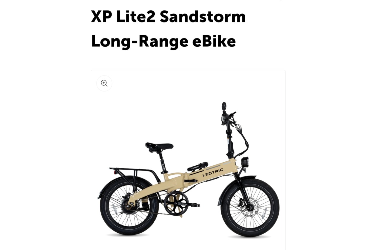Lectric XP Lite2 Sandstorm Long Range E-BIKE with accessories giveaway supporting Main Twp ...