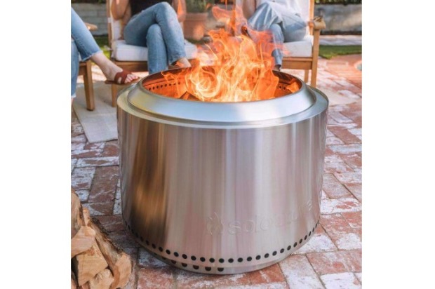 Solo Stove Yukon 2.0 27 in. W Stainless Steel Round Wood Fire Pit with ...